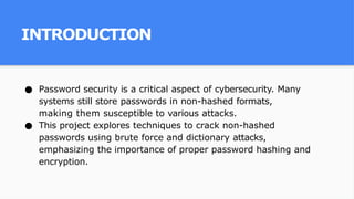 cpp non-hash pass craker capstone project msbte campus | PPT