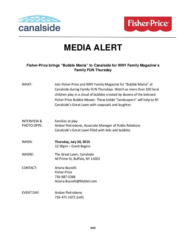 Bubble Mania Media Alert