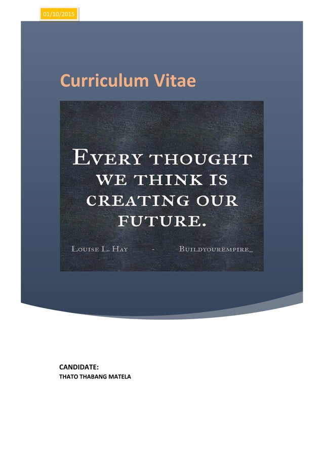 Thato Matela CV | PDF