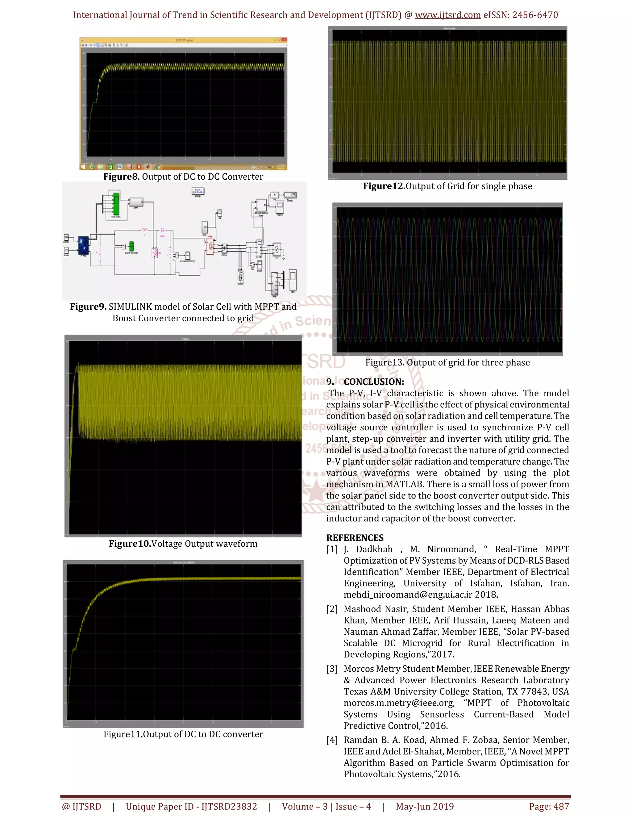 Grid Connected Solar Photovoltaic Array with MPPT Matlab Simulation | PDF