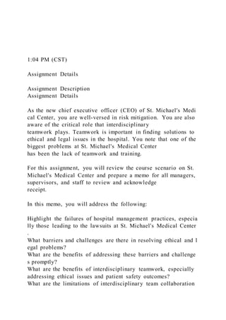 104 pm (cst)assignment details assignment description | PDF