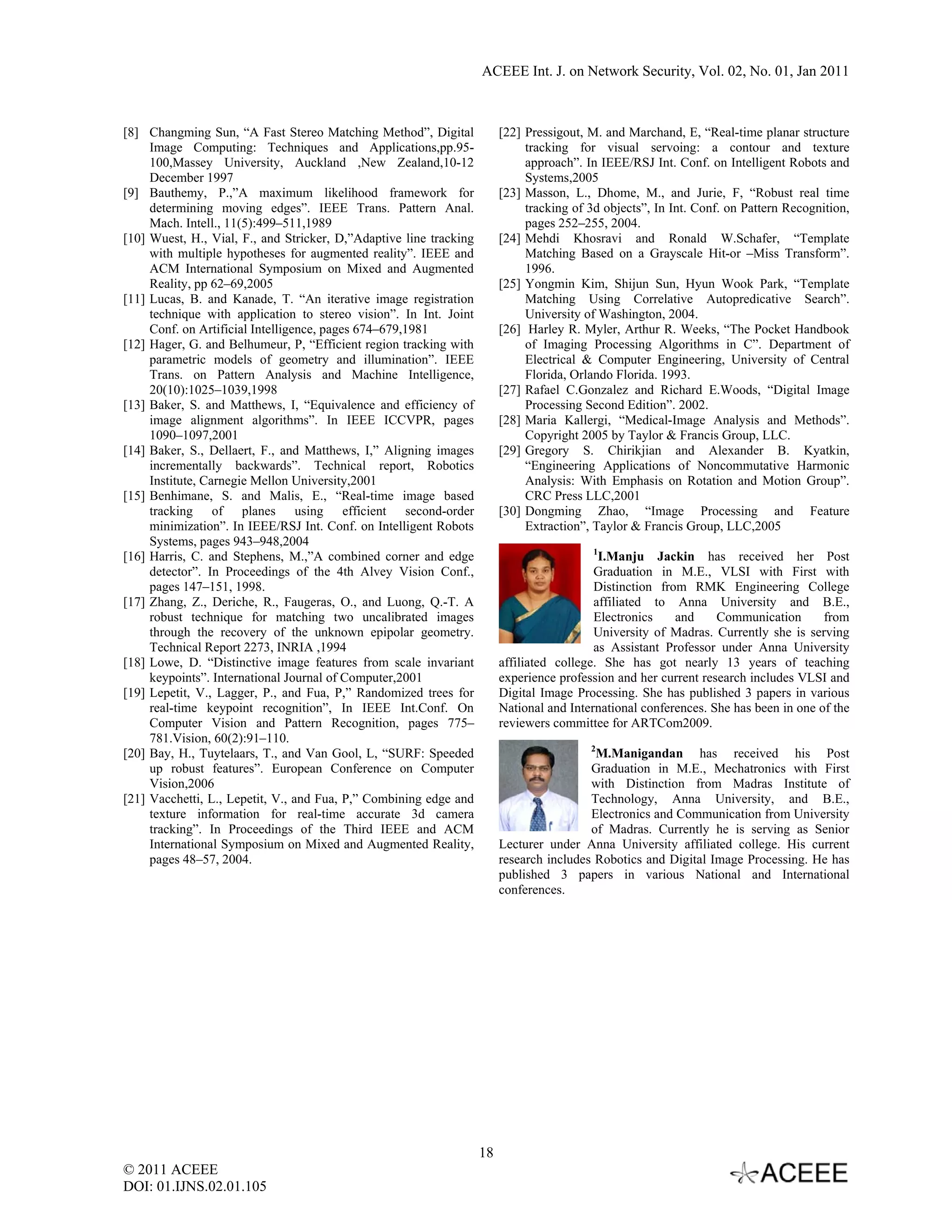 Wireless Vision based Real time Object Tracking System Using Template Matching | PDF