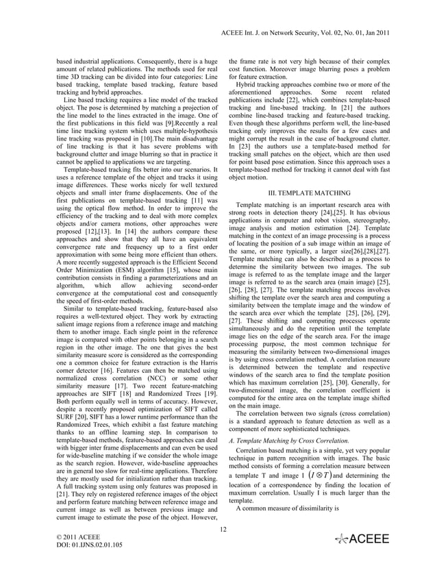 Wireless Vision based Real time Object Tracking System Using Template Matching | PDF