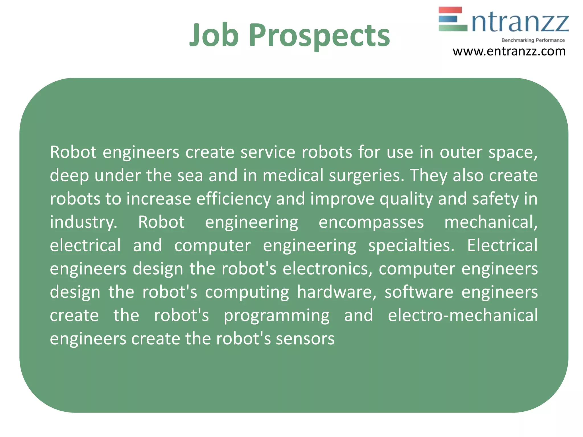105.careers in robotics | PPT