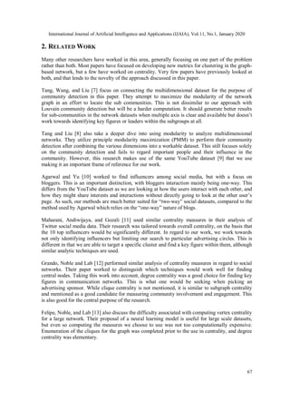 NOVEL MACHINE LEARNING ALGORITHMS FOR CENTRALITY AND CLIQUES DETECTION IN YOUTUBE SOCIAL ...