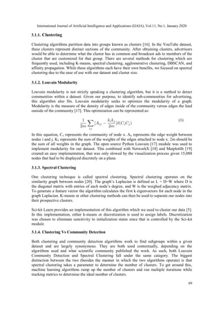 NOVEL MACHINE LEARNING ALGORITHMS FOR CENTRALITY AND CLIQUES DETECTION IN YOUTUBE SOCIAL ...