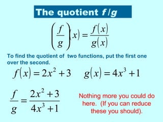 Operations on Functions | PPT