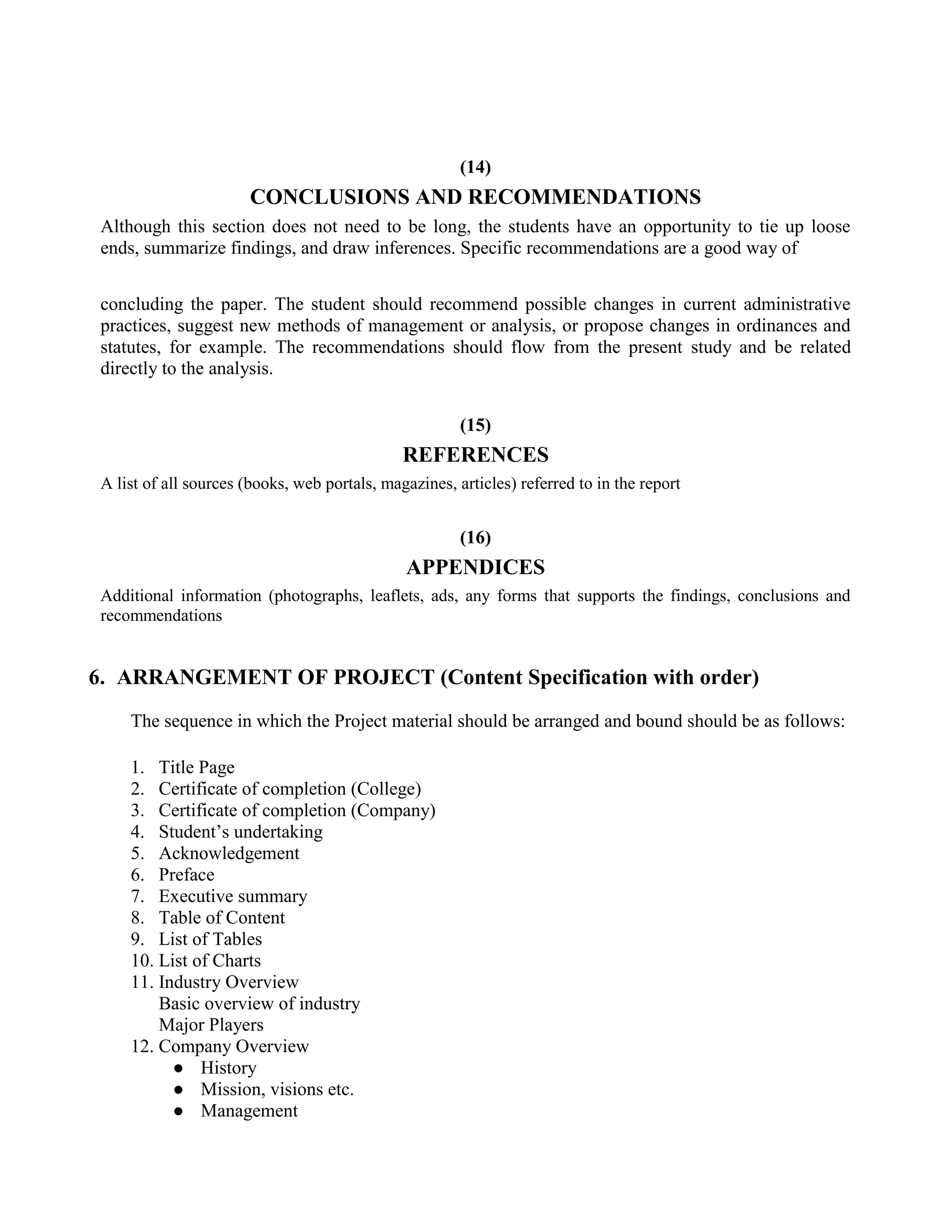 Major-Project Guideline collage industrial project | PDF