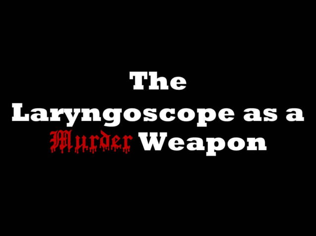 Scott Weingart - Emergent Intubation Resequenced | PPT