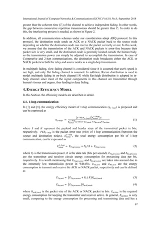 PACKET SIZE OPTIMIZATION FOR ENERGY EFFICIENCY IN MULTIPATH FADING FOR WIRELESS BODY AREA ...