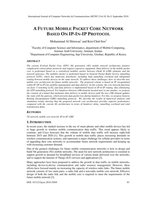 A FUTURE MOBILE PACKET CORE NETWORK BASED ON IP-IN-IP PROTOCOL | PDF