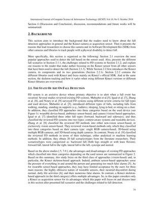 COMPUTER VISION-BASED FALL DETECTION METHODS USING THE KINECT CAMERA: A SURVEY | PDF