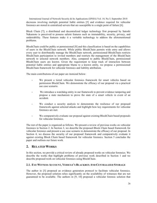 A TIERED BLOCKCHAIN FRAMEWORK FOR VEHICULAR FORENSICS | PDF