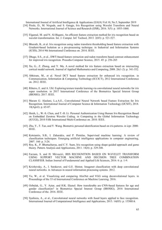 TRANSFER LEARNING WITH CONVOLUTIONAL NEURAL NETWORKS FOR IRIS RECOGNITION | PDF