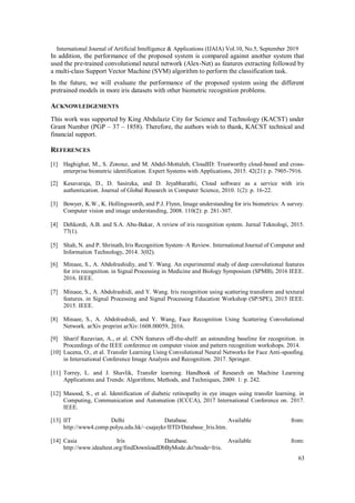 Transfer Learning with Convolutional Neural Networks for IRIS Recognition | PDF