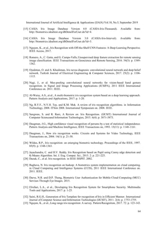 Transfer Learning with Convolutional Neural Networks for IRIS Recognition | PDF