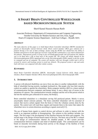 A SMART BRAIN CONTROLLED WHEELCHAIR BASED MICROCONTROLLER SYSTEM | PDF ...