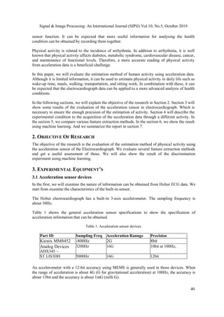 Improvements of the Analysis of Human Activity Using Acceleration ...