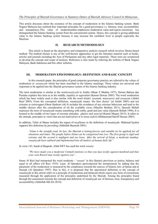 The Principles of Shariah Governance in Statutory Duties of Shariah ...