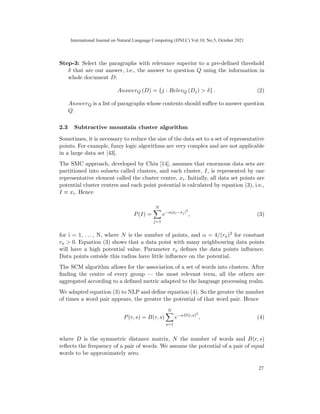 Natural language processing through the subtractive mountain clustering algorithm — a medication ...