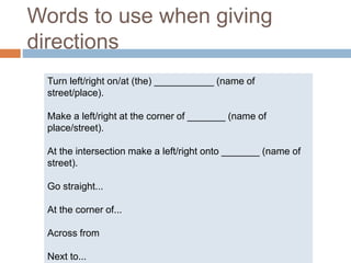 Giving direction in easy way for beginner | PPT