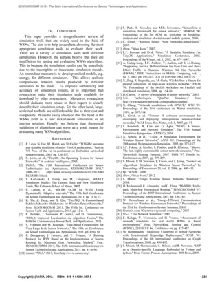 Simulation Issues in Wireless Sensor Networks: A Survey | PDF