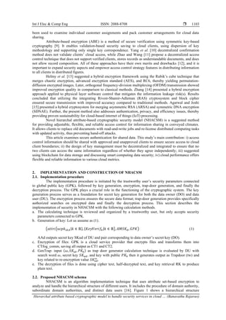 Hierarchal attribute based cryptographic model to handle security services in cloud environment ...
