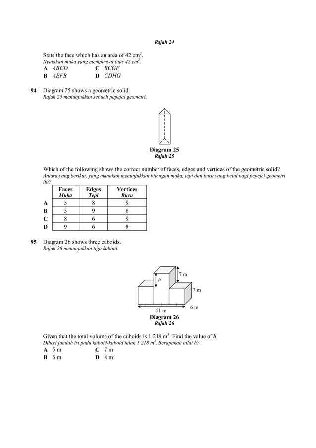 100 soalan Matematik Ting1 | PDF
