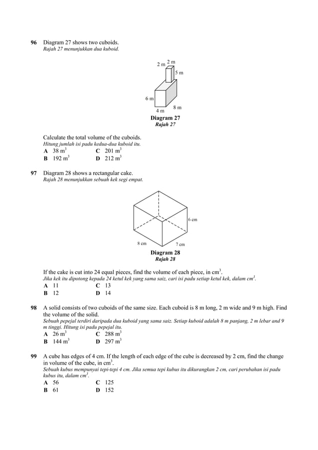 100 soalan Matematik Ting1 | PDF