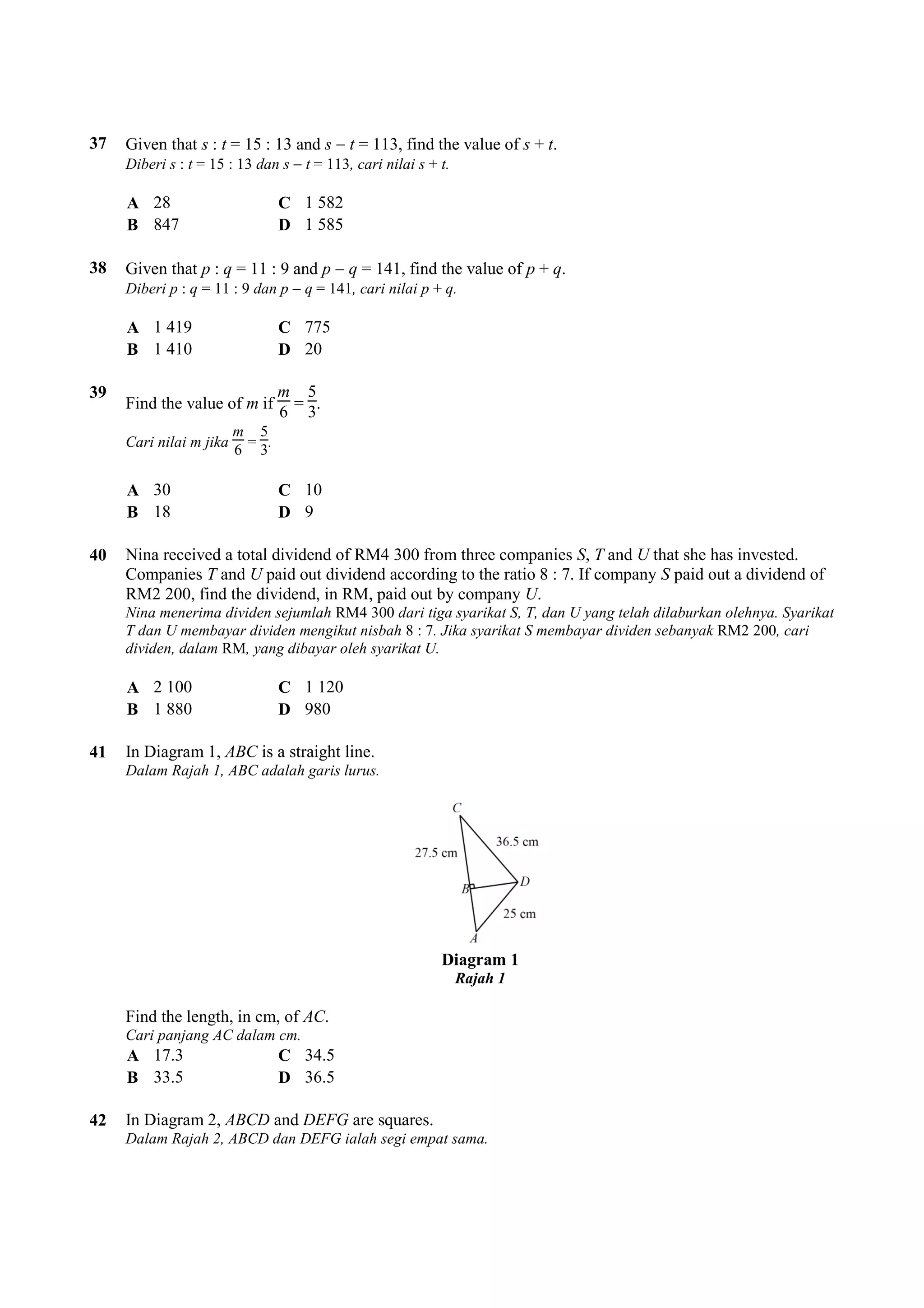 100 soalan Matematik Ting2 | PDF