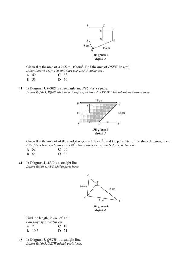 100 soalan Matematik Ting2 | PDF