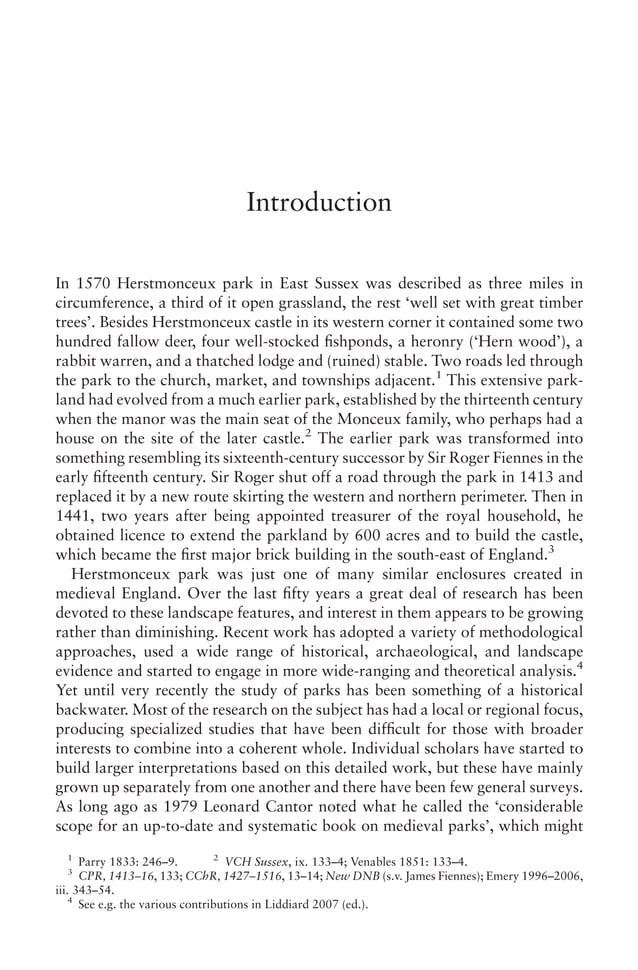 Parks In Medieval England Medieval History And Archaeology First ...