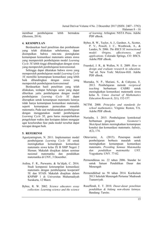 PENERAPAN MODEL PEMBELAJARAN LEARNING CYCLE 5E SEBAGAI UPAYA UNTUK MENINGKATKAN KEMAMPUAN ...