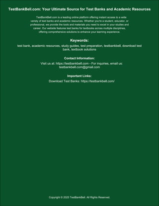 Test Bank Maternal-Child Nursing Care Womens Health 2nd Edition Ward ...