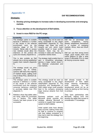 Dell - Strategy Analysis | PDF