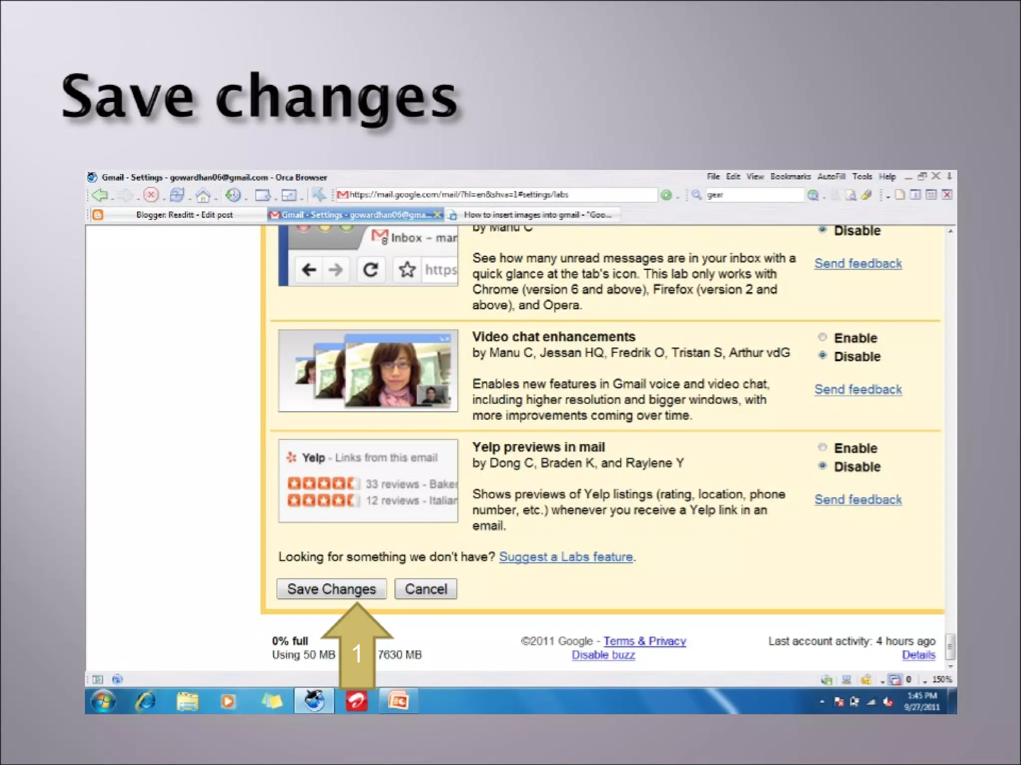 images in gmail | PPT