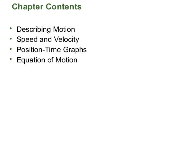 Introduction to Motion