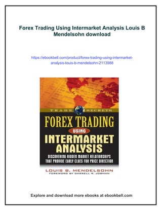 Forex Trading Using Intermarket Analysis Louis B Mendelsohn | PDF