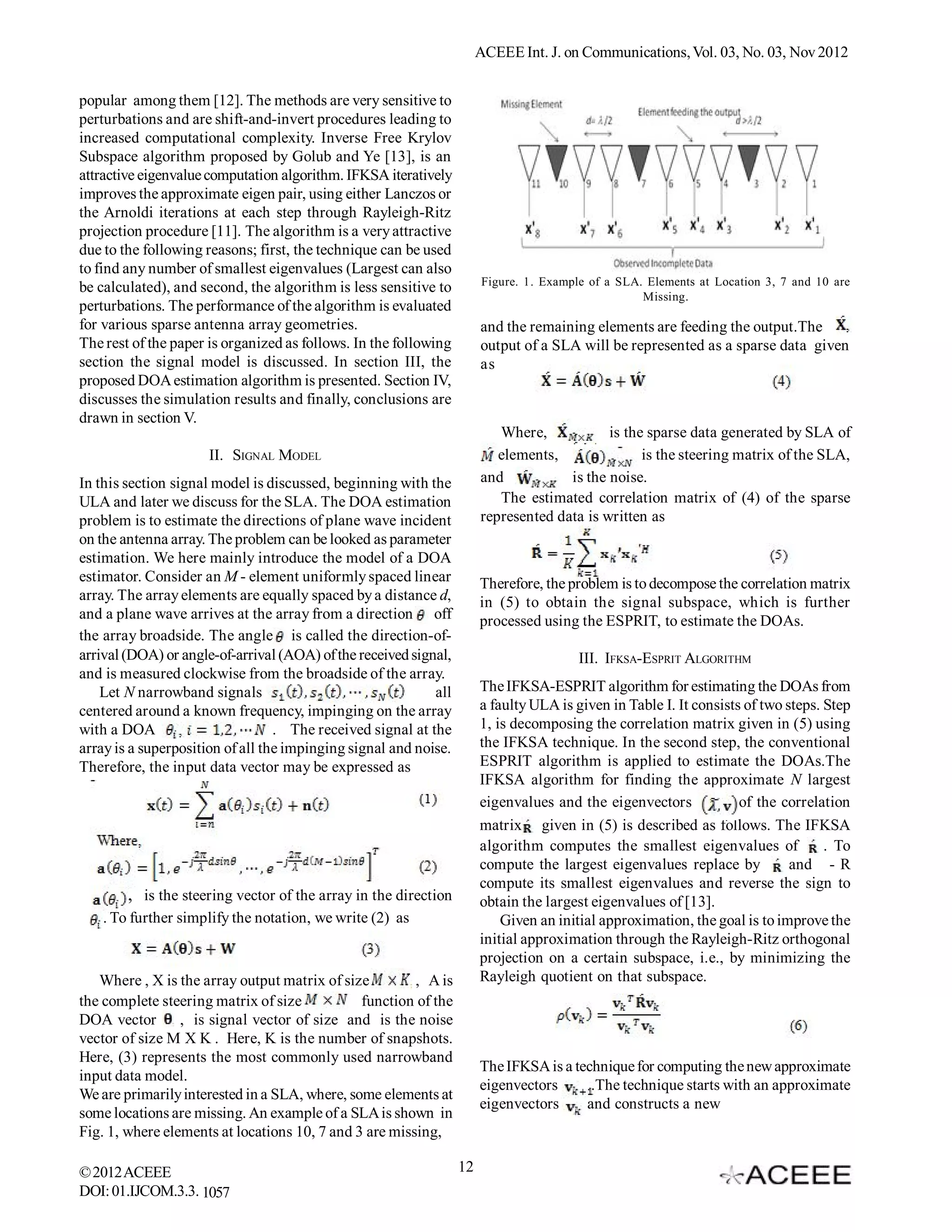 Direction Of Arrival Estimation Using A Sparse Linear Antenna Array Pdf 5864