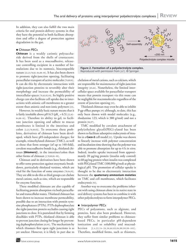 The oral delivery of proteins using interpolymer polyelectrolyte ...