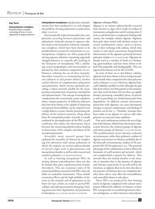 The oral delivery of proteins using interpolymer polyelectrolyte ...