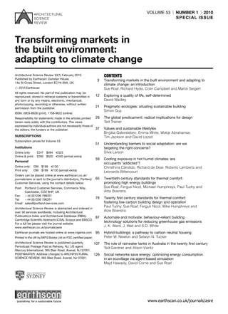 Transforming Markets In The Built Environment Adapting To Climate ...