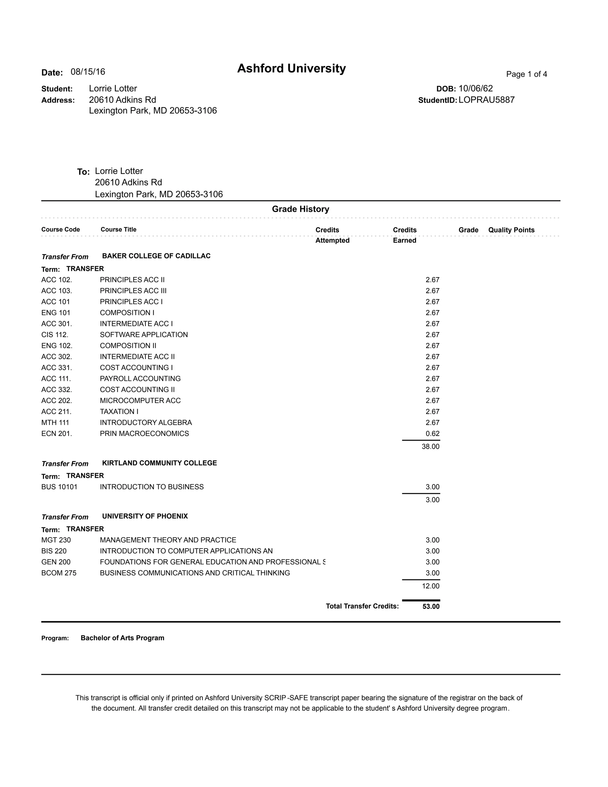 ashfordtranscript | PDF