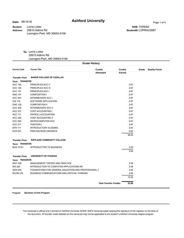 ashfordtranscript | PDF