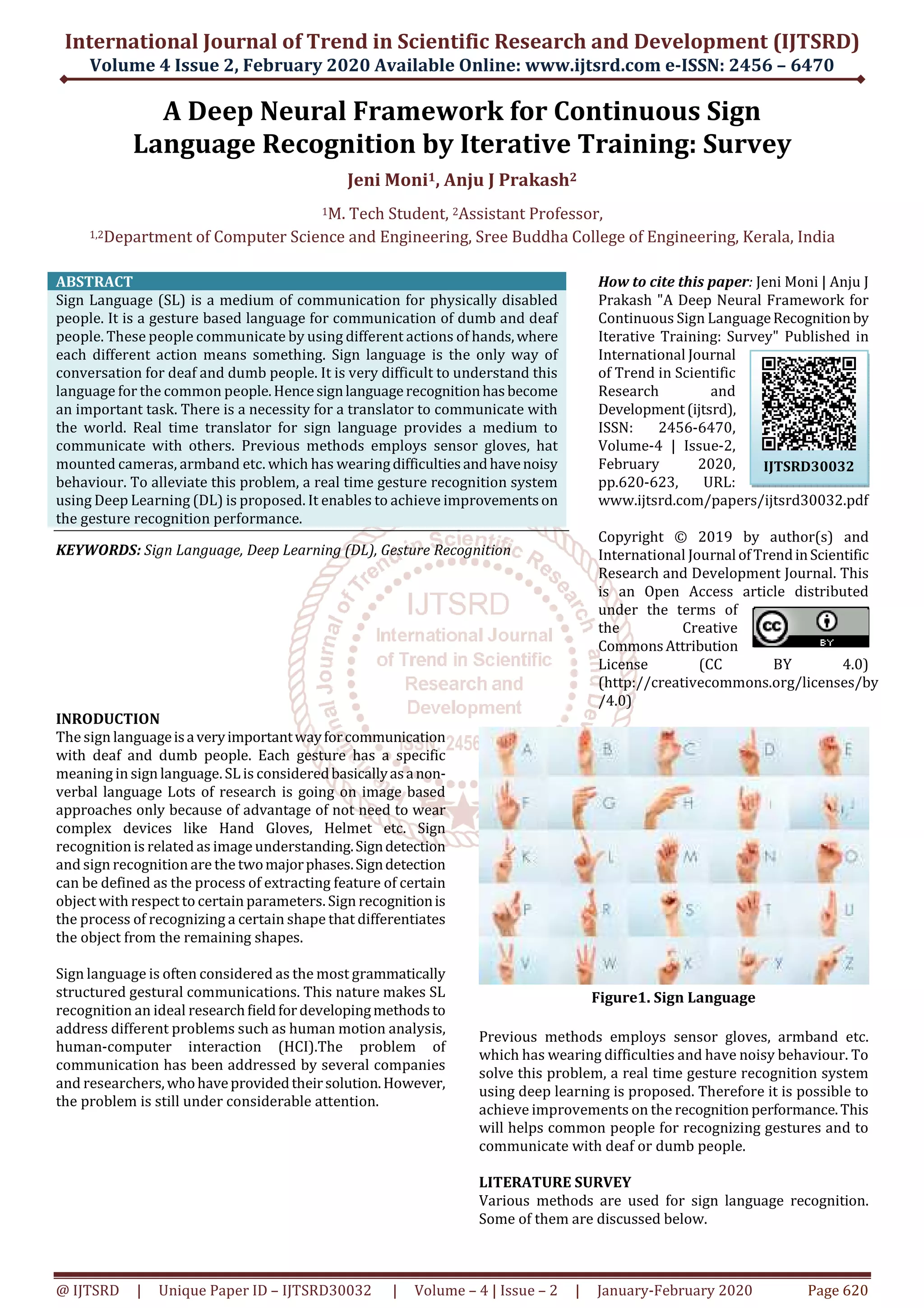 A Deep Neural Framework For Continuous Sign Language Recognition By
