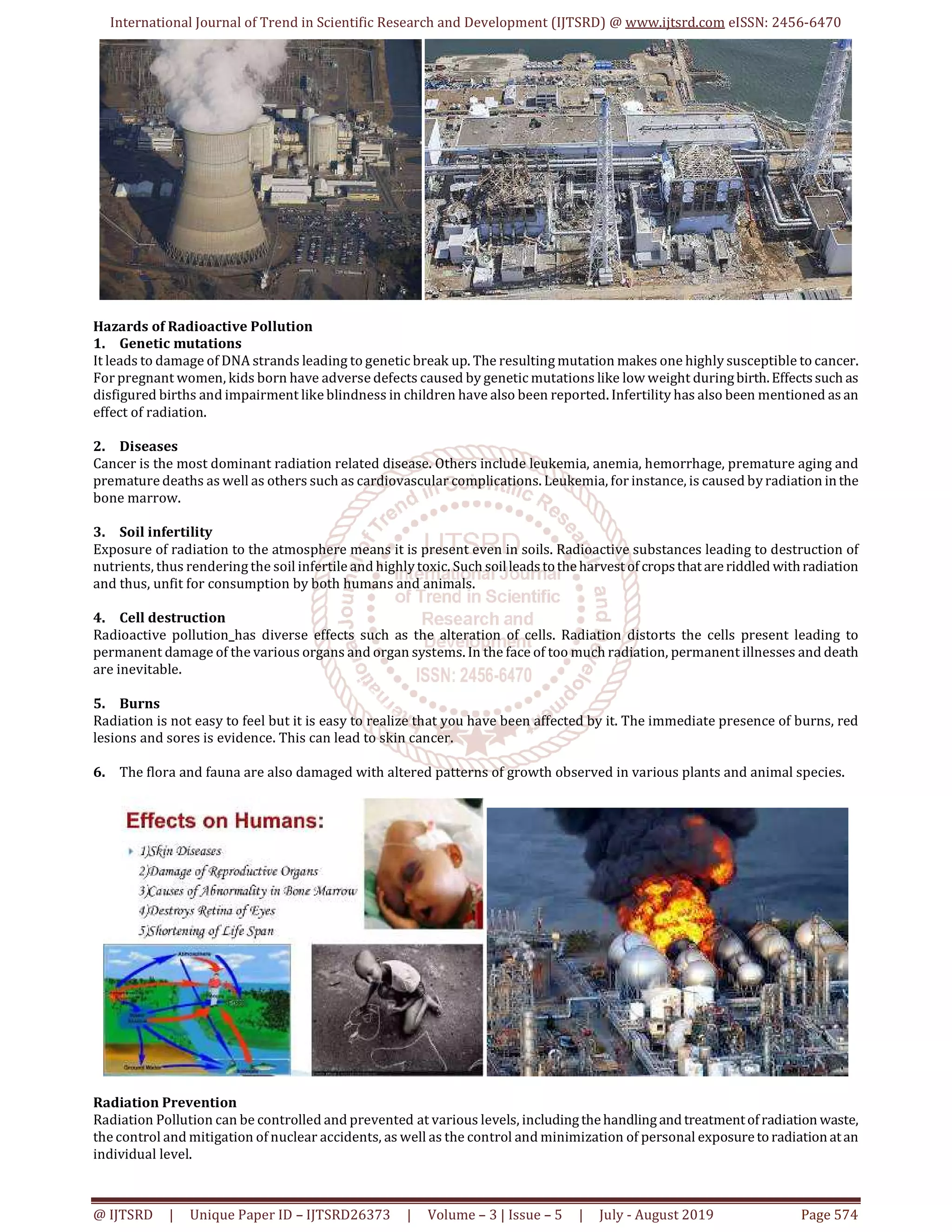 An Review Article on Radioactive Pollution | PDF