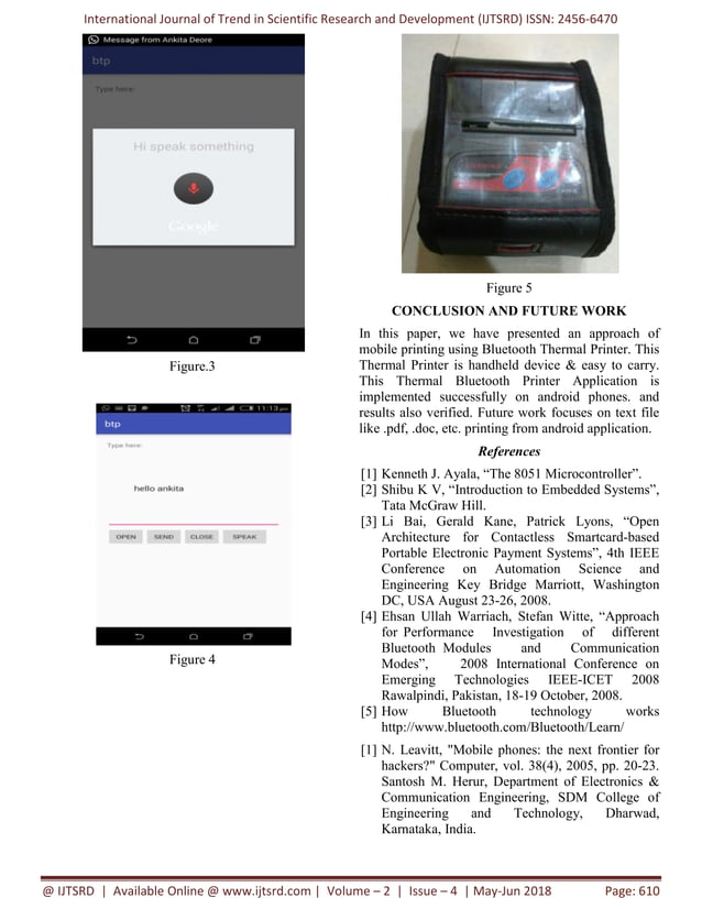 Effective Printing Text using Bluetooth Technology from Android Application | PDF