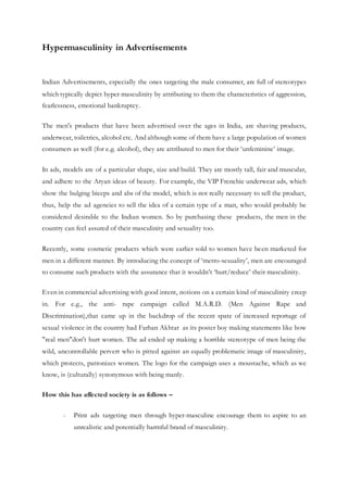 Hypermasculinity | DOCX | Hinduism | Religion & Spirituality