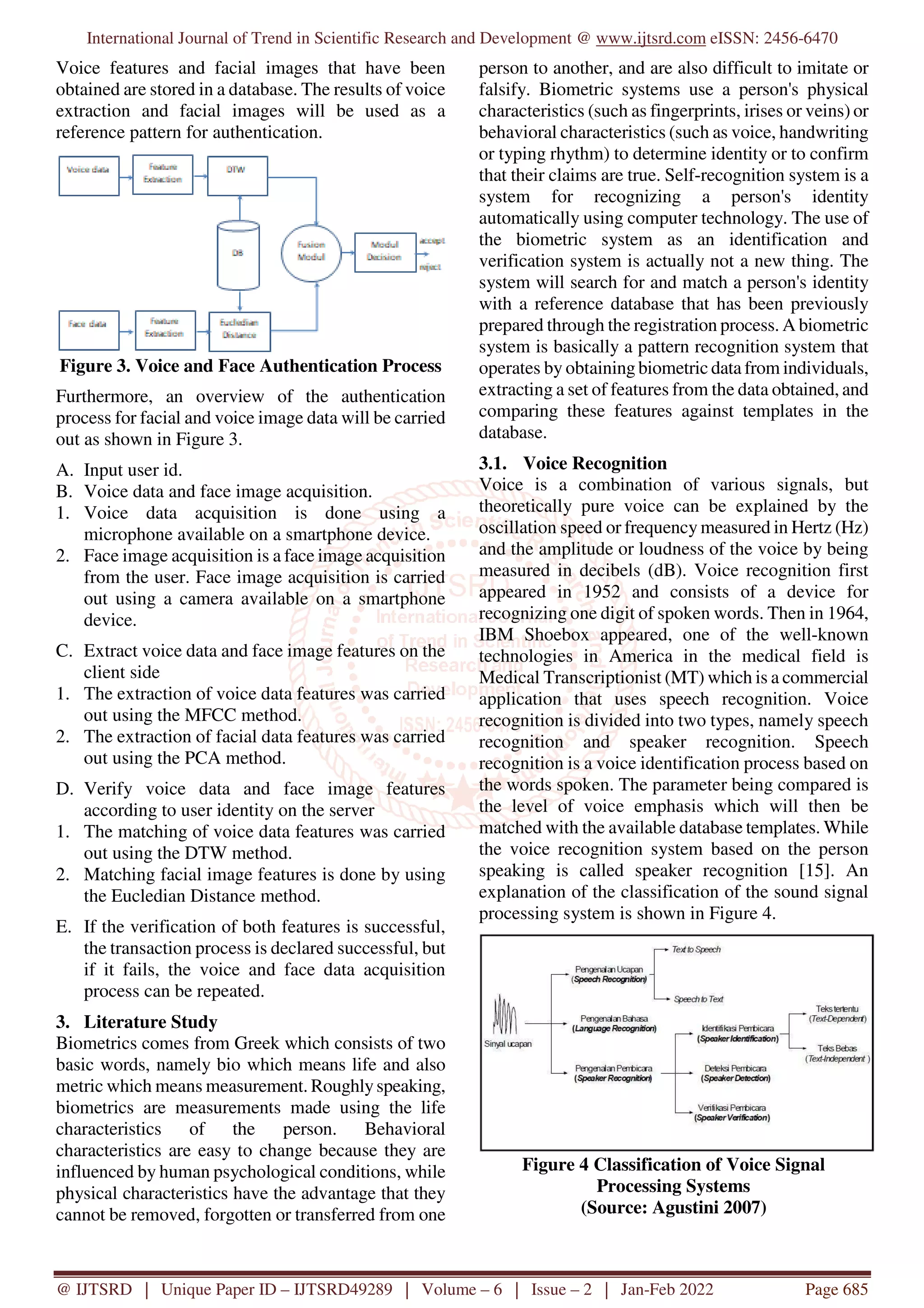 Implementation Of Multimodal Biometrics Systems In Handling Security Of Mobile Application Based