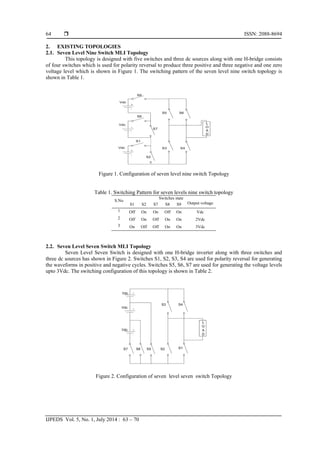 A New Multilevel Inverter with Reduced Number of Switches | PDF